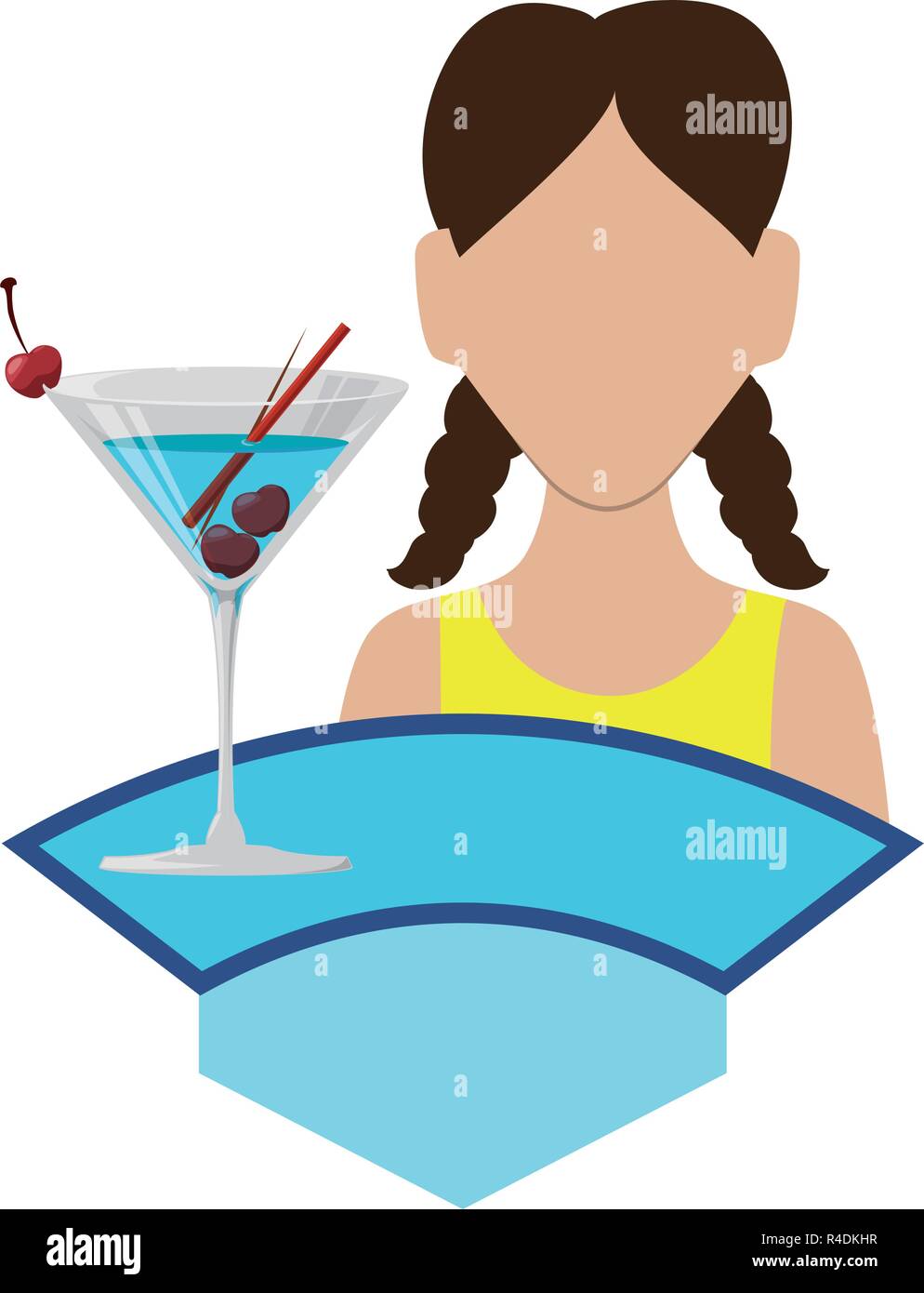 Teenager female alcohol Stock Vector Images - Alamy