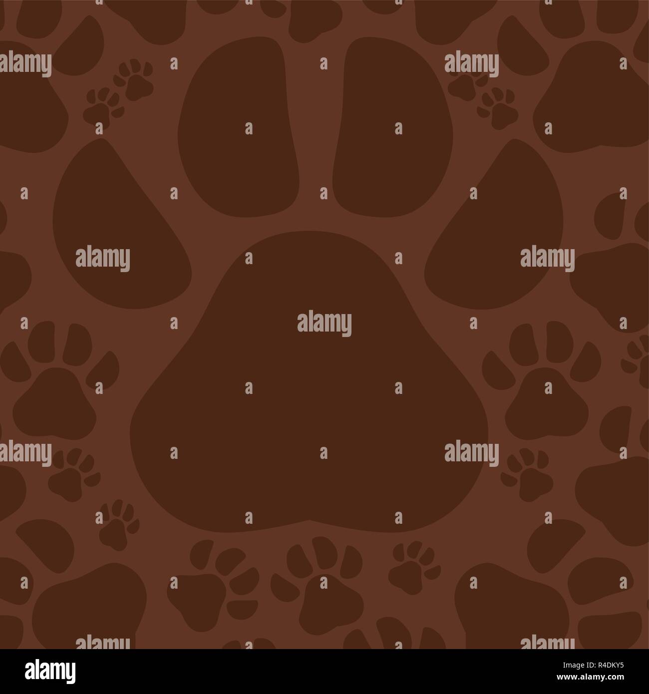 dog paws prints pattern vector illustration design Stock Vector Image ...
