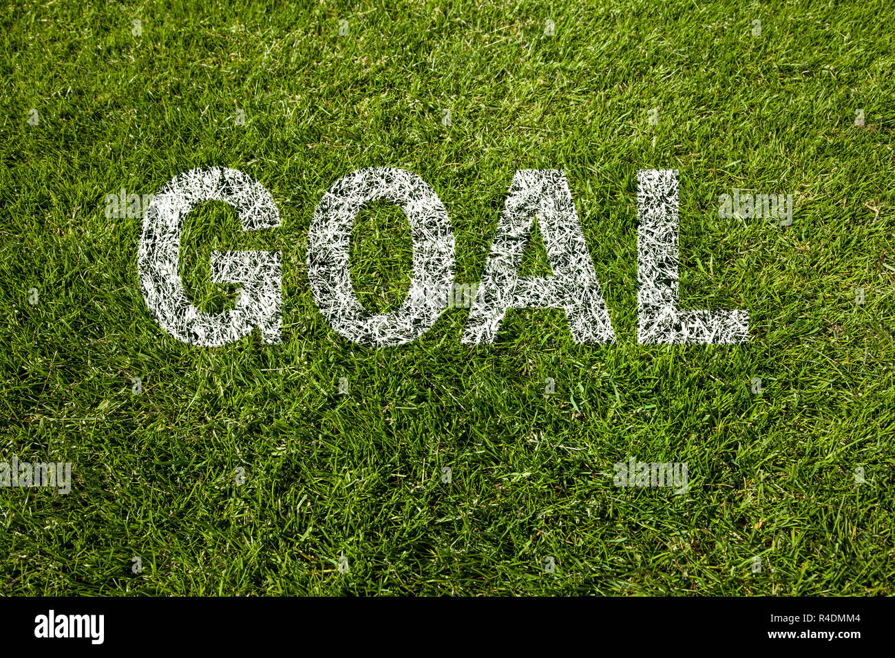 goal text on grass Stock Photo - Alamy