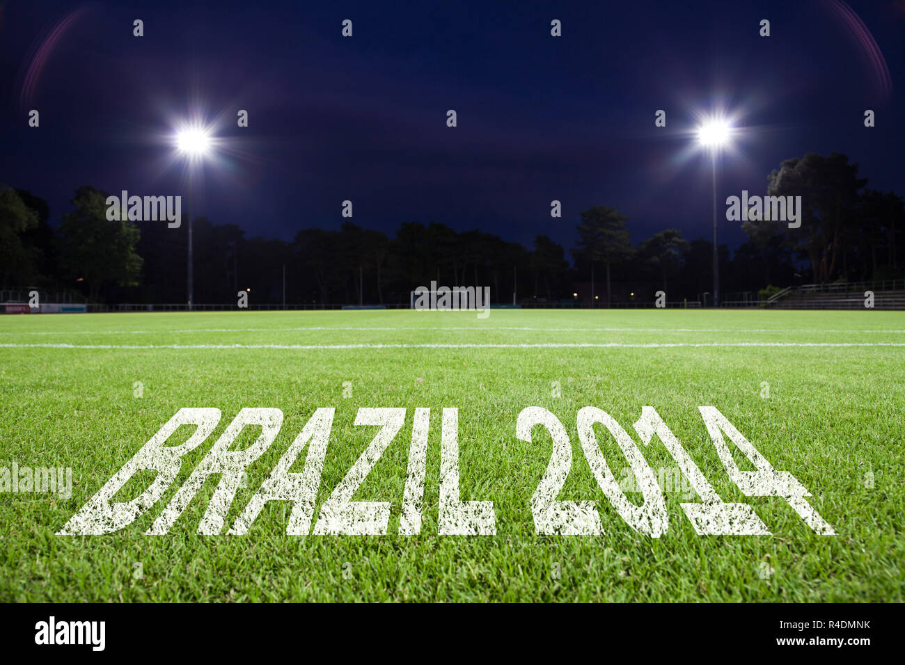 brazil 2014 on soccer field Stock Photo - Alamy