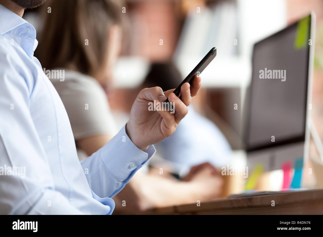Typing message close up hi-res stock photography and images - Alamy
