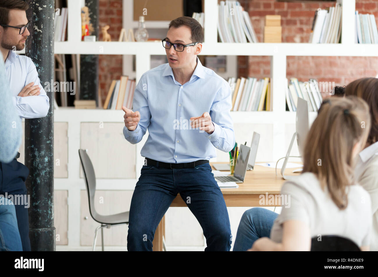 Team instructing hi-res stock photography and images - Alamy