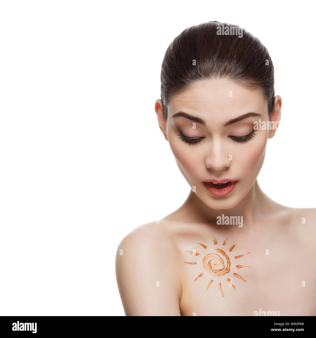 Body shape suntan female beautiful young hi-res stock photography and ...