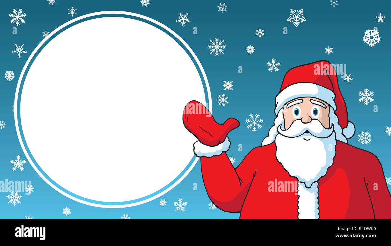 Christmas Sale cartoon santa claus design advertising template sign ...