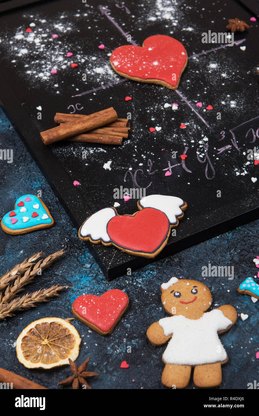 Math, hearts, formula of love Stock Photo - Alamy