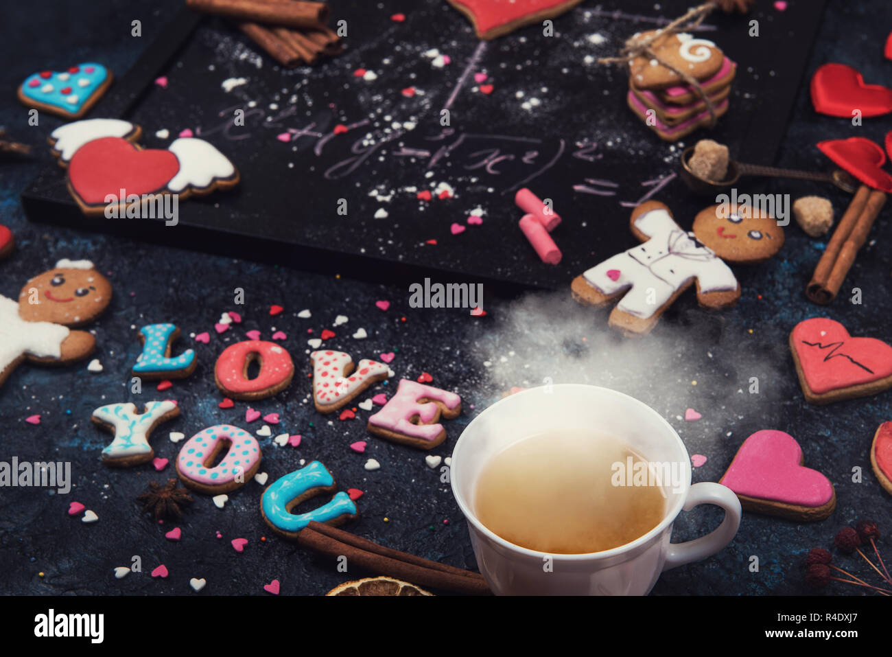 Math, hearts, formula of love Stock Photo - Alamy