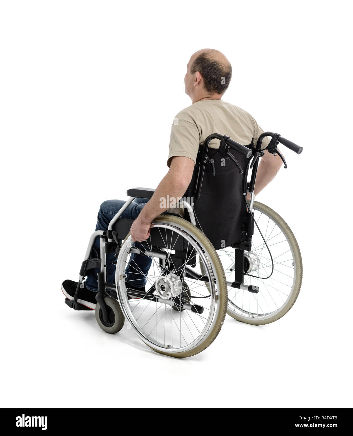 Man wheelchair wheel chair user Stock Photo - Alamy