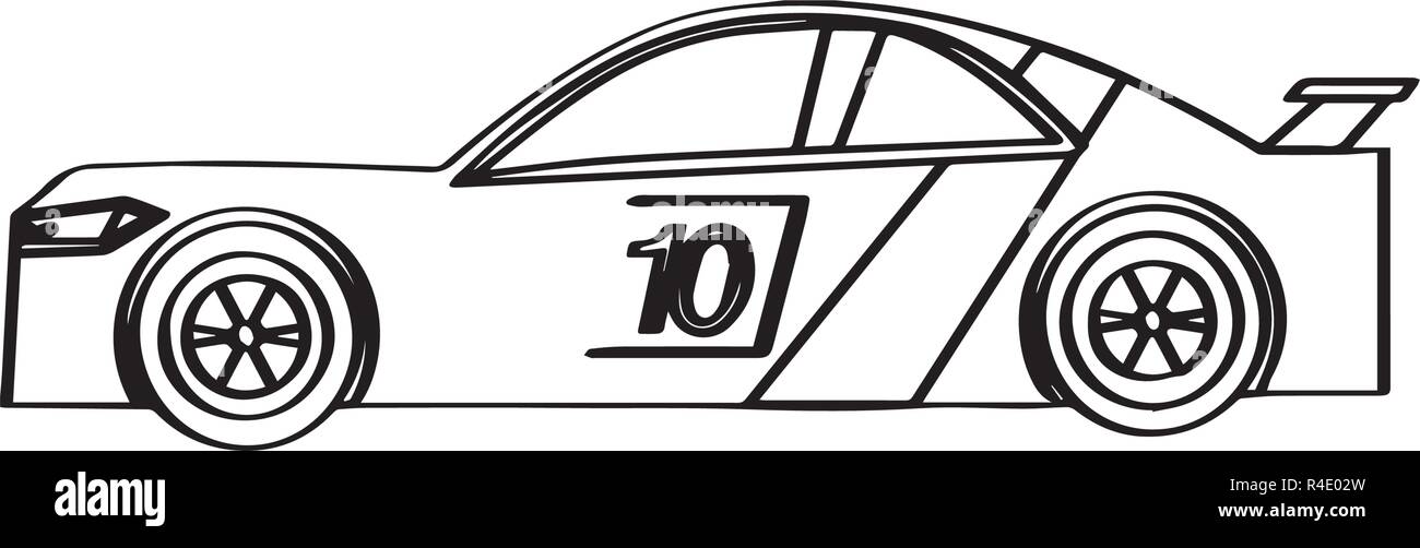 Isolated racing car icon. Side view Stock Vector Image & Art - Alamy
