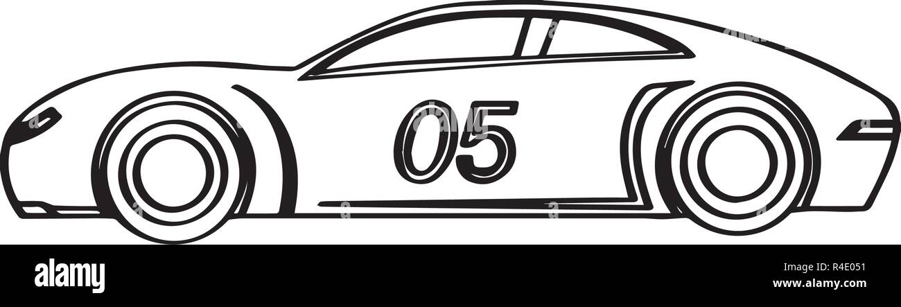 Isolated racing car icon. Side view Stock Vector Image & Art - Alamy