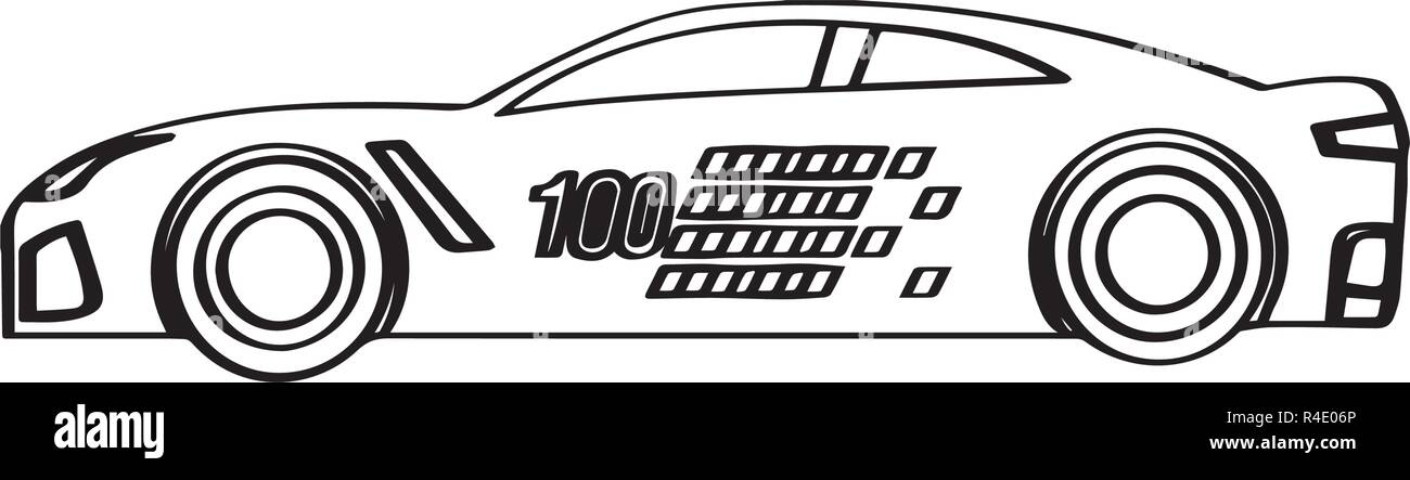 Isolated racing car icon. Side view Stock Vector Image & Art - Alamy