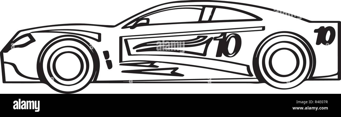 Isolated racing car icon. Side view Stock Vector Image & Art - Alamy