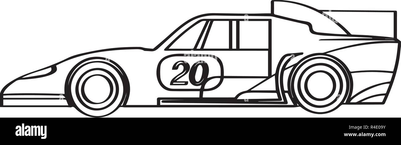 Isolated racing car icon. Side view Stock Vector Image & Art - Alamy