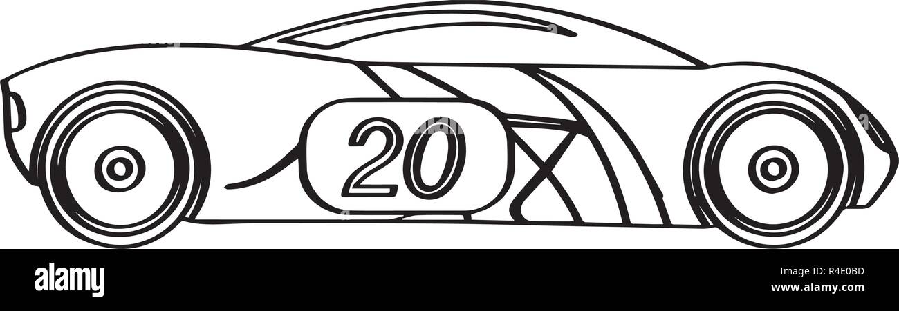 Isolated racing car icon. Side view Stock Vector Image & Art - Alamy