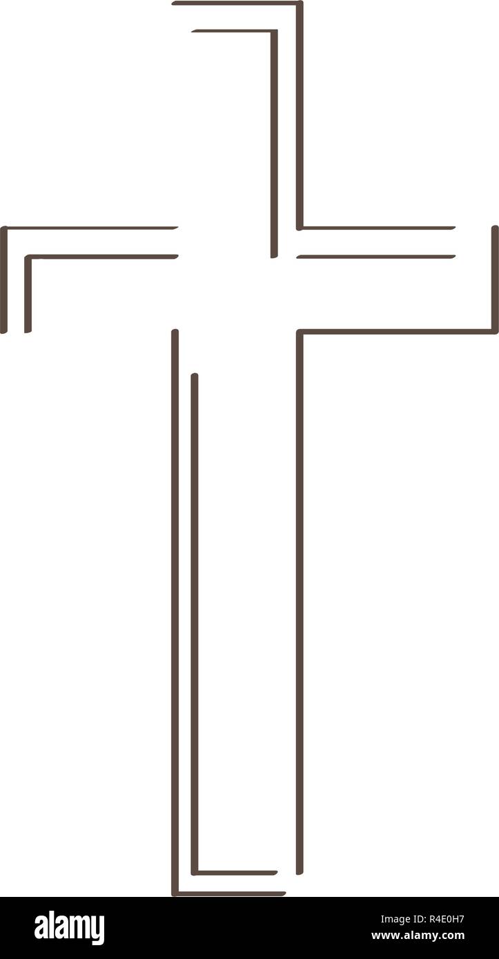Outline of a cross Stock Vector Image & Art - Alamy