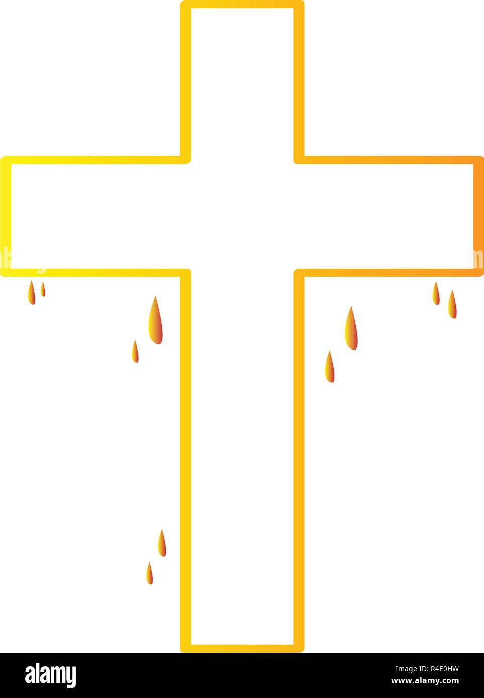 Cross with a blood drops Stock Vector Image & Art - Alamy