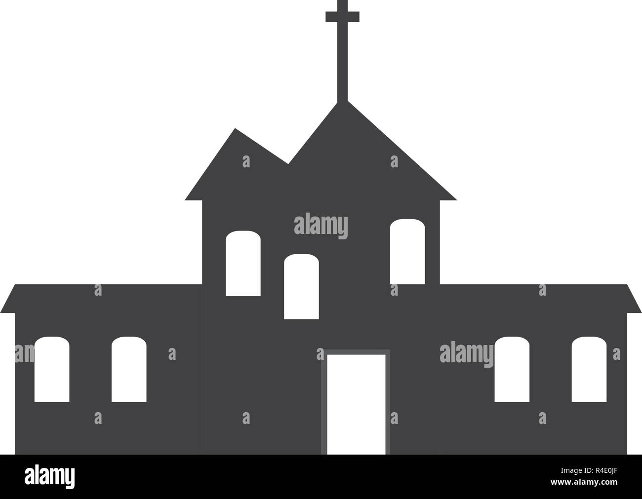 Silhouette of a church Stock Vector Image & Art - Alamy