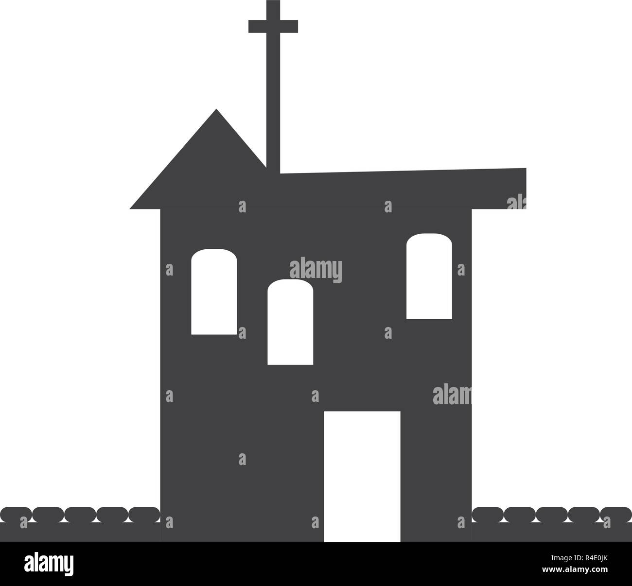 Silhouette of a church Stock Vector Image & Art - Alamy