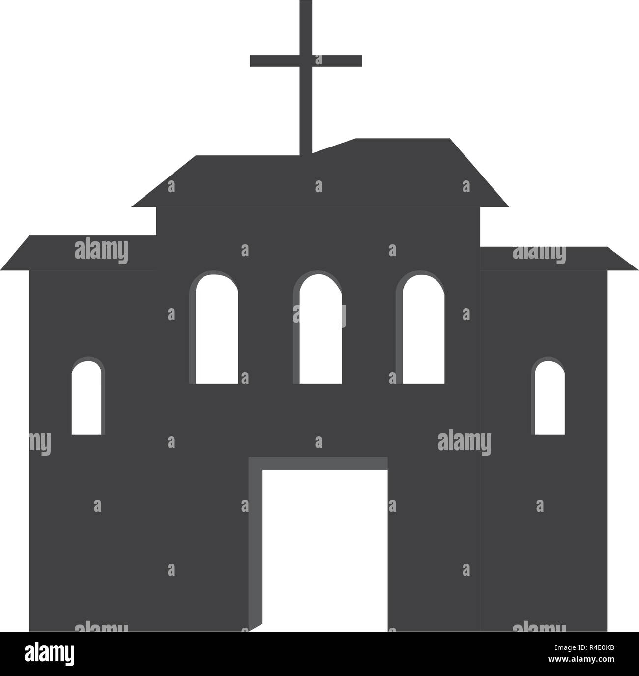 Silhouette of a church Stock Vector Image & Art - Alamy
