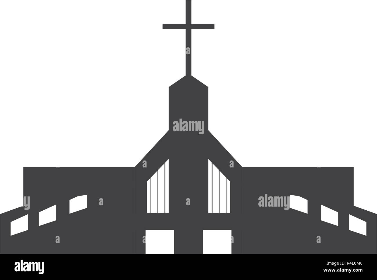 Silhouette of a church Stock Vector Image & Art - Alamy