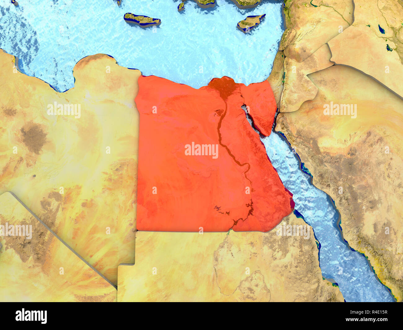 Egypt Map And Satellite Image