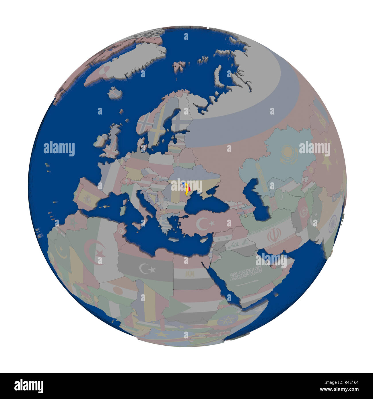 Moldova on map europe Cut Out Stock Images & Pictures - Alamy