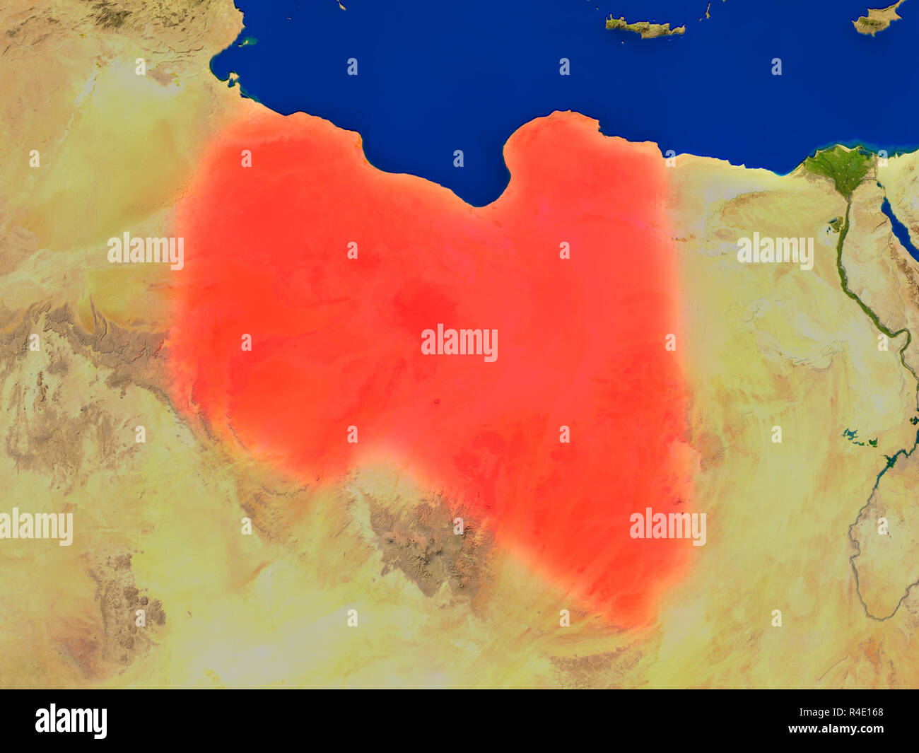 Map satellite geography libya hi-res stock photography and images - Alamy
