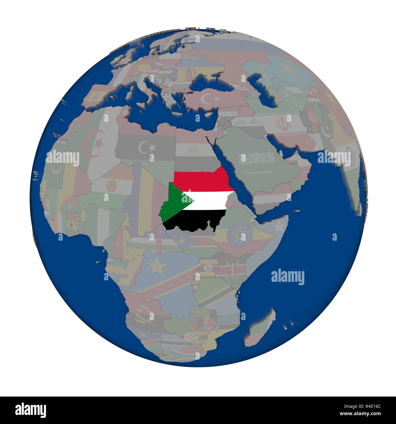 Sudan flag map on Cut Out Stock Images & Pictures - Alamy