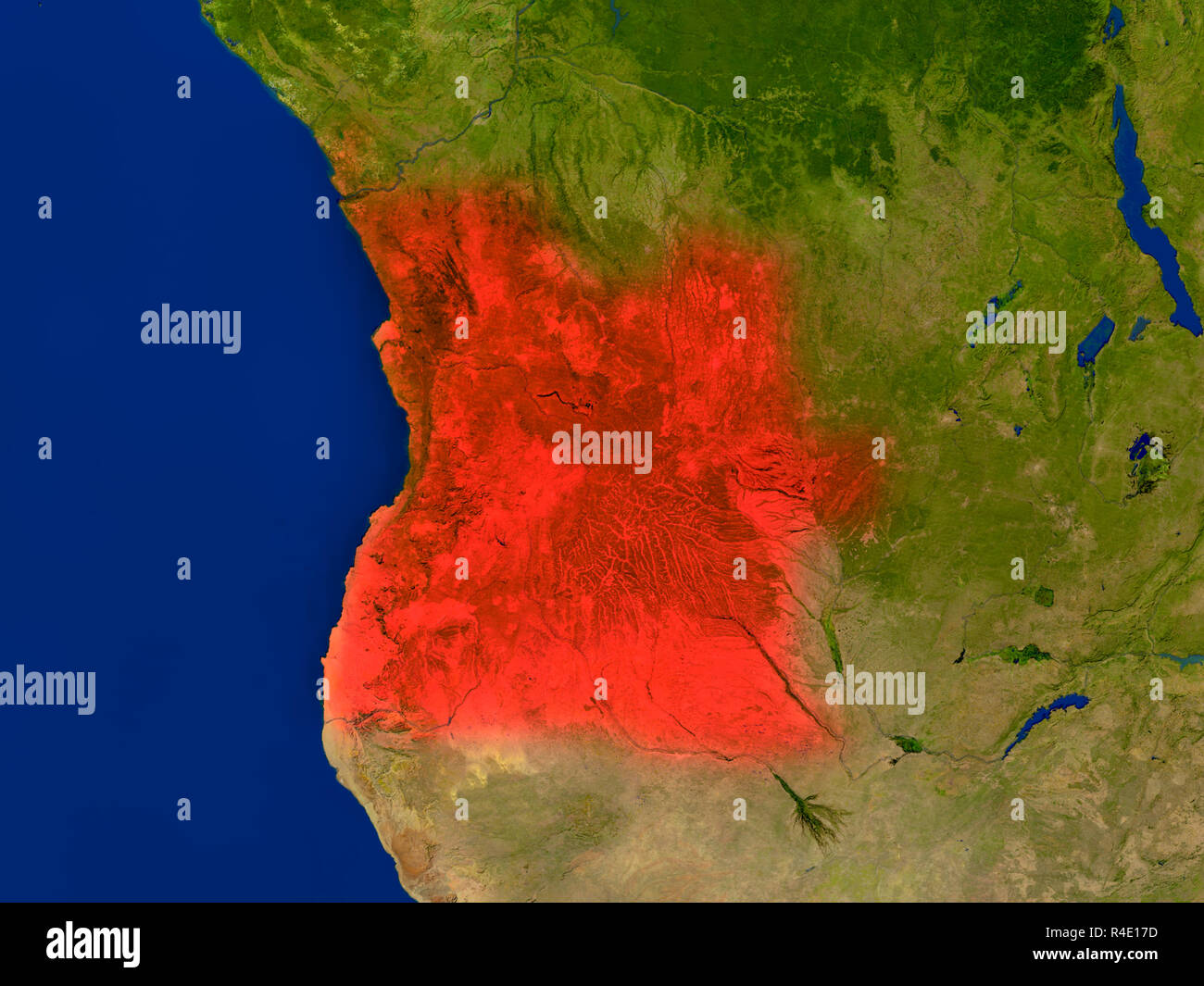 Map satellite geography angola hi-res stock photography and images - Alamy