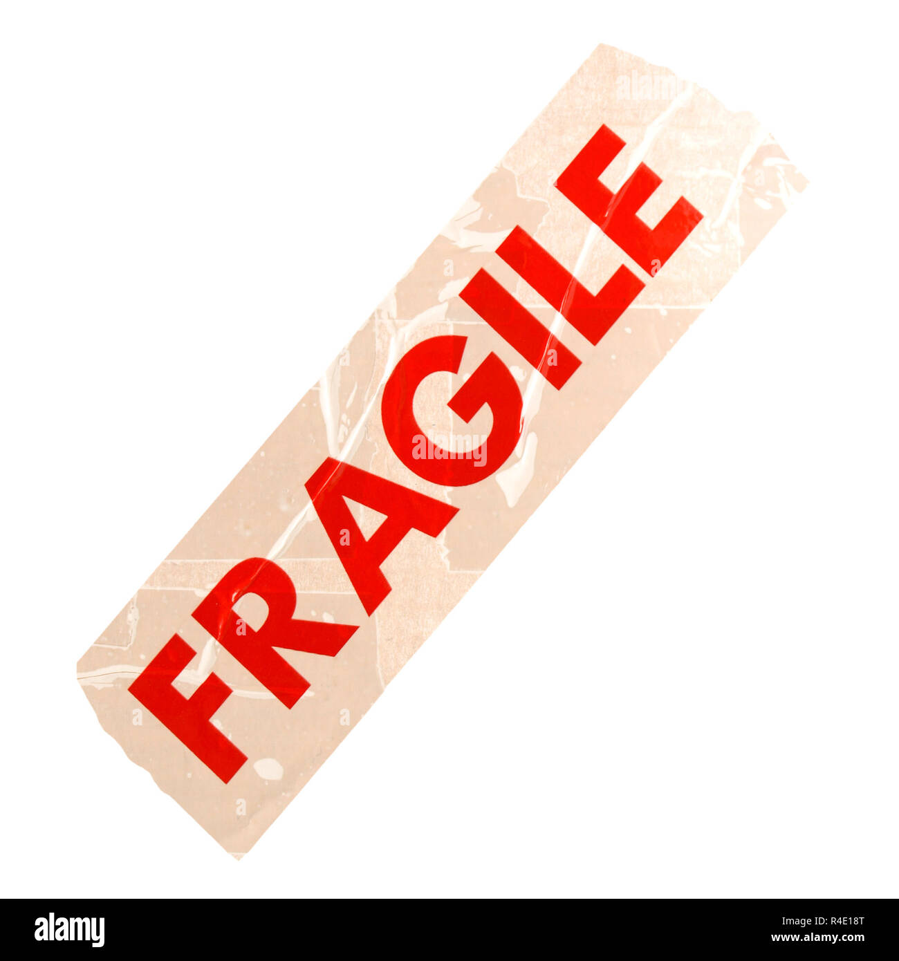 Fragile label isolated over white Stock Photo - Alamy