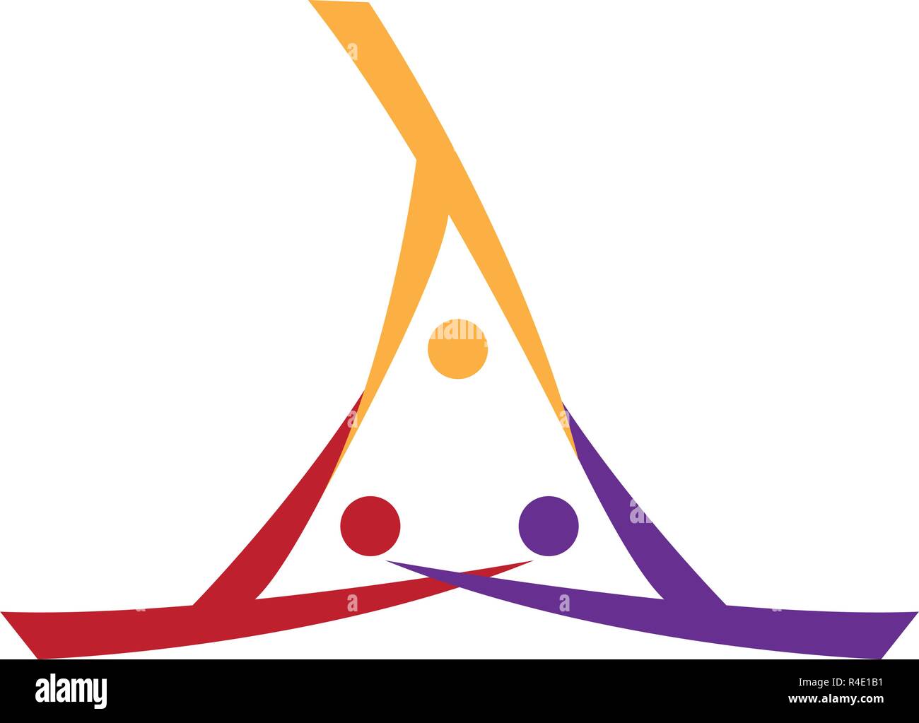 Isolated teamwork logo Stock Vector Image & Art - Alamy