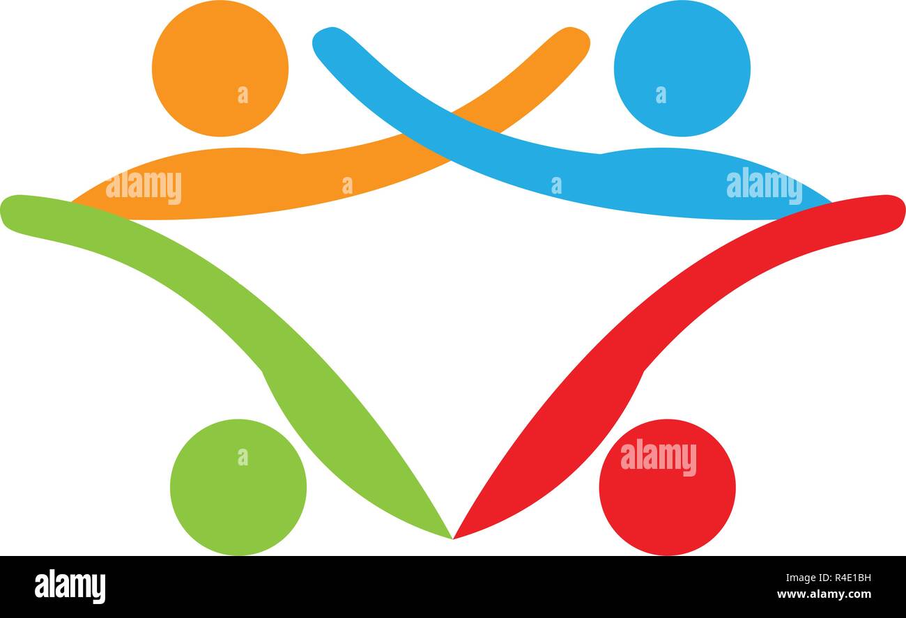 Isolated teamwork logo Stock Vector Image & Art - Alamy