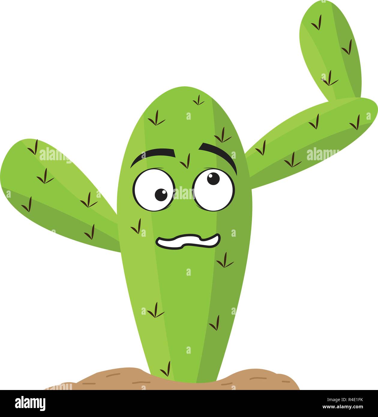 Isolated confused cactus cartoon Stock Vector Image & Art - Alamy