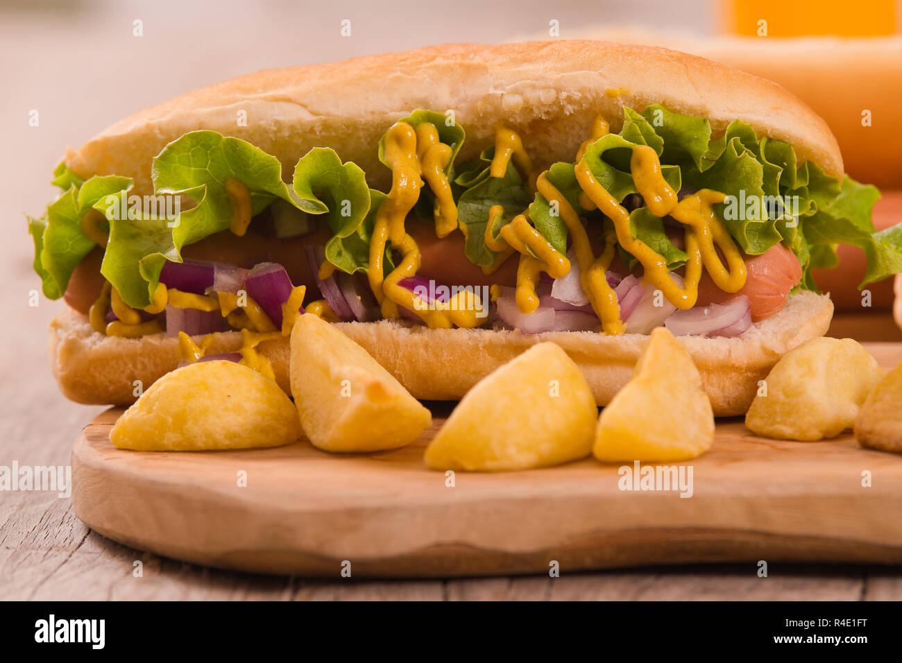 Hot Dog Food Stock