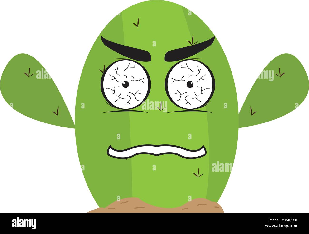 Isolated angry cactus character Stock Vector Image & Art - Alamy