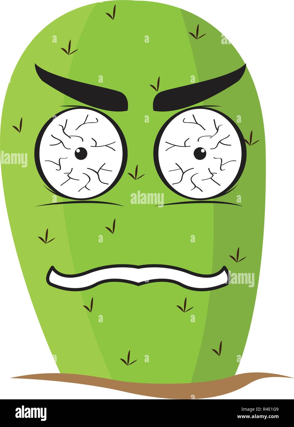 Isolated angry cactus character Stock Vector Image & Art - Alamy