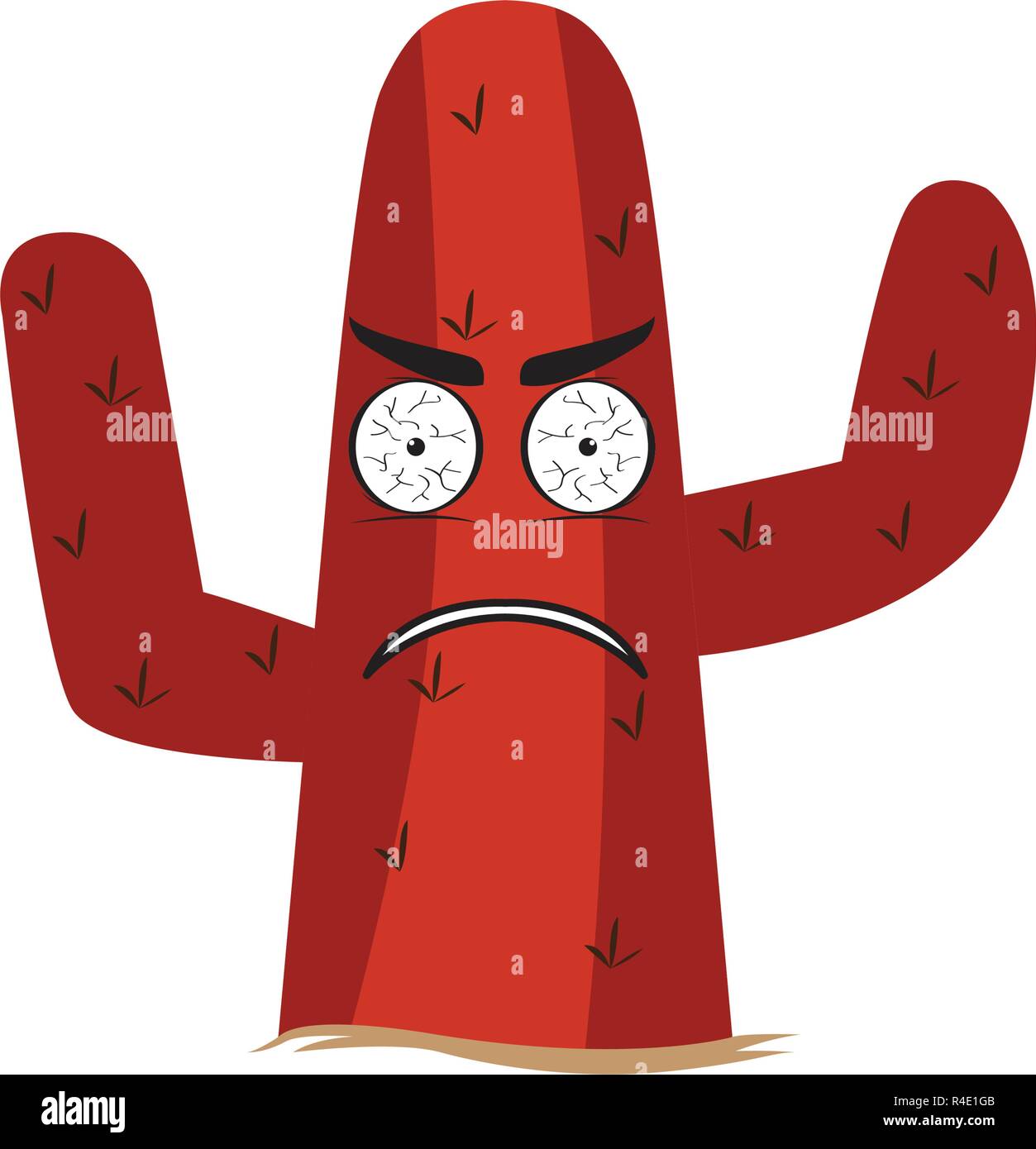 Isolated angry cactus character Stock Vector Image & Art - Alamy