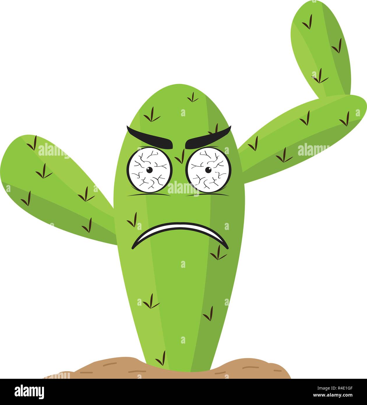 Angry cactus Stock Vector Images - Alamy