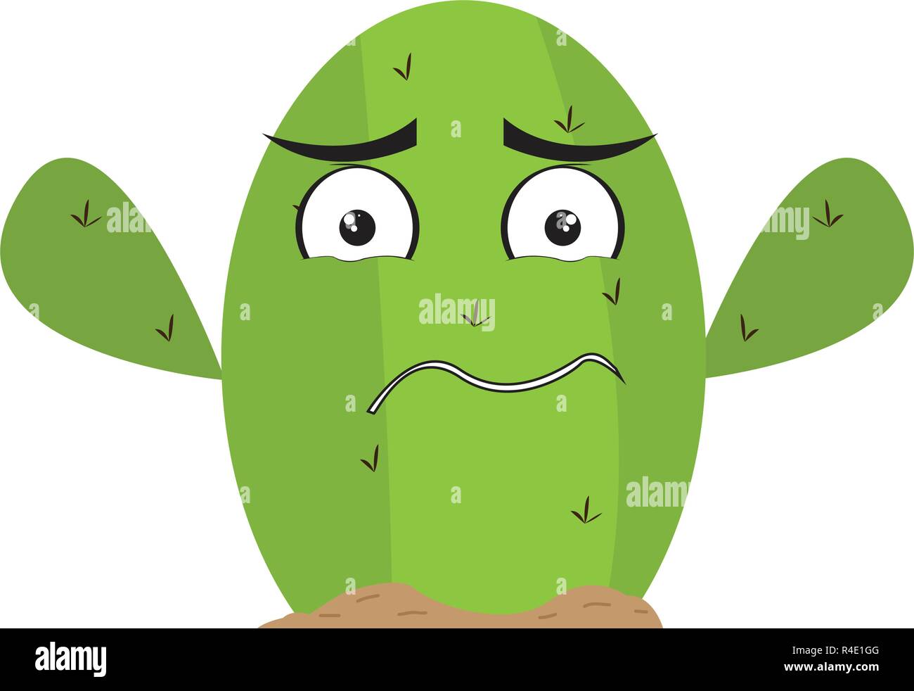 Isolated sad cactus character Stock Vector Image & Art - Alamy