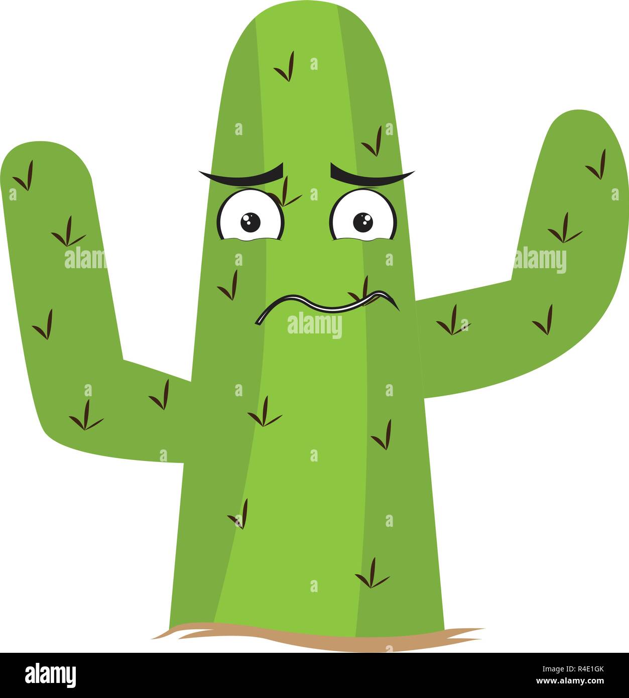 Isolated sad cactus character Stock Vector Image & Art - Alamy