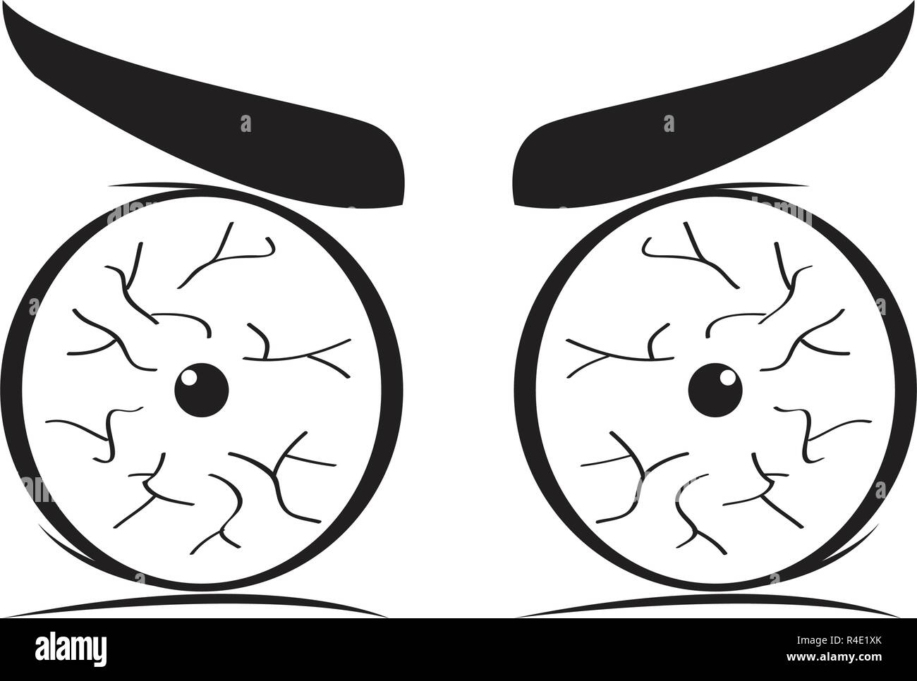 Angry eyes cartoon Stock Vector Image & Art - Alamy