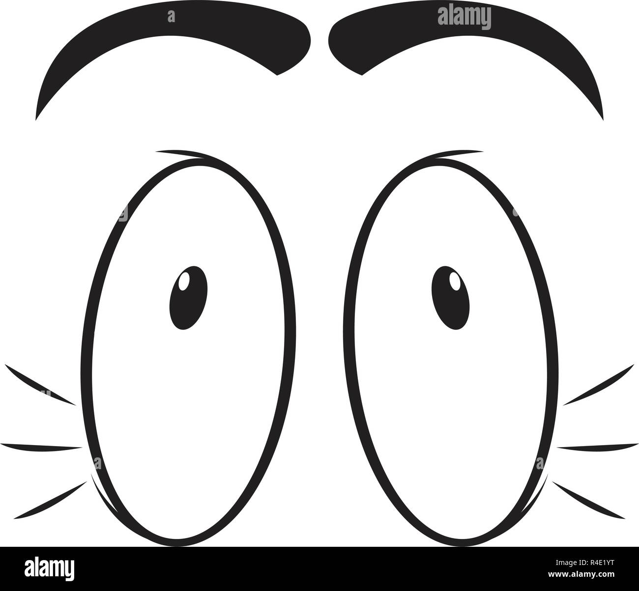 Scared eyes cartoon Stock Vector Image & Art - Alamy
