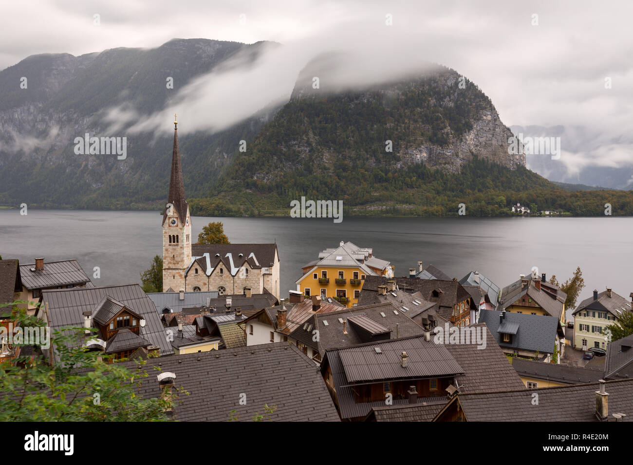 View of Hallstatt town, Austria Stock Photo - Alamy