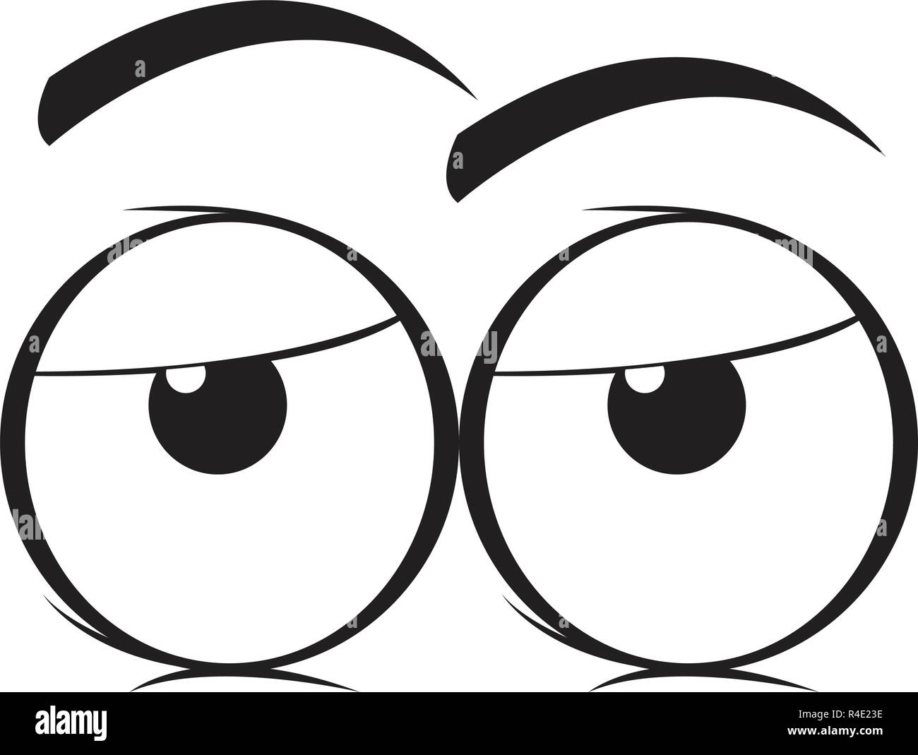 Bored eyes cartoon Stock Vector Image & Art - Alamy