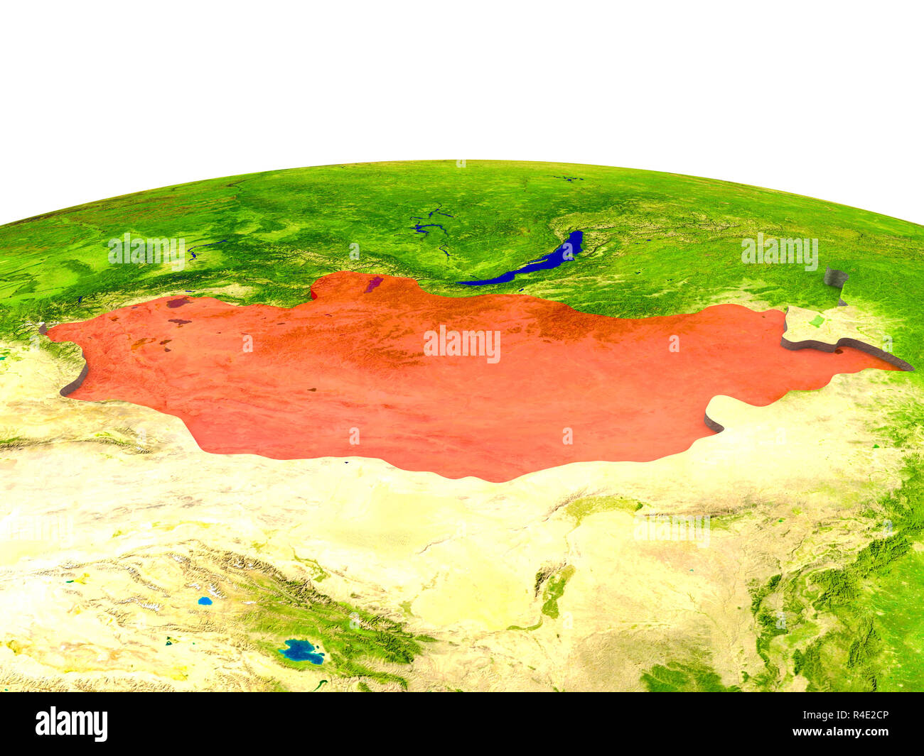 Mongolia Map Satellite Geography High Resolution Stock Photography and ...