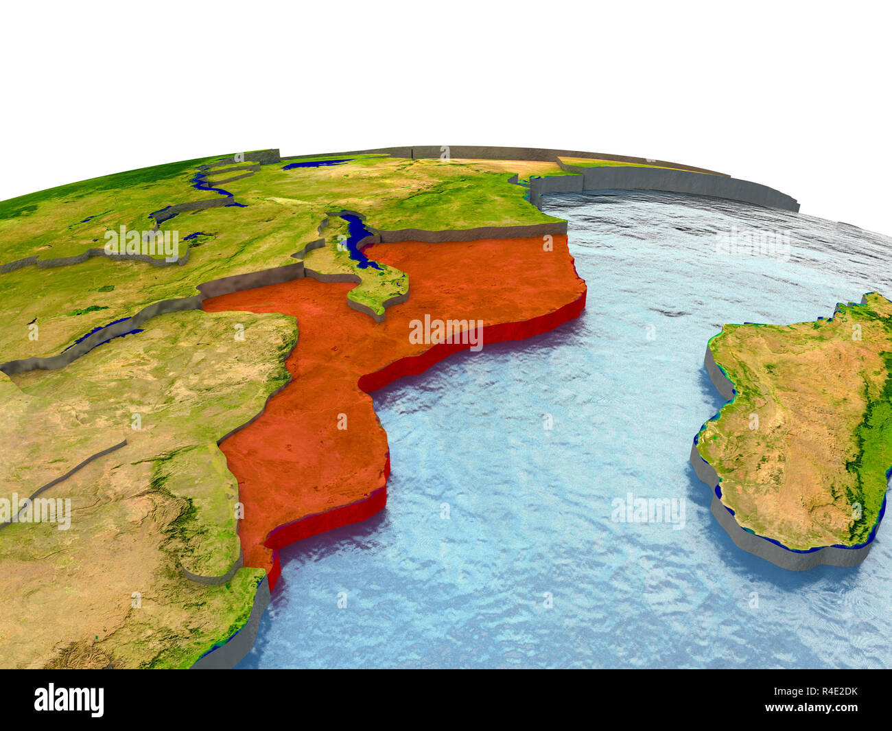 Map satellite geography mozambique hi-res stock photography and images ...