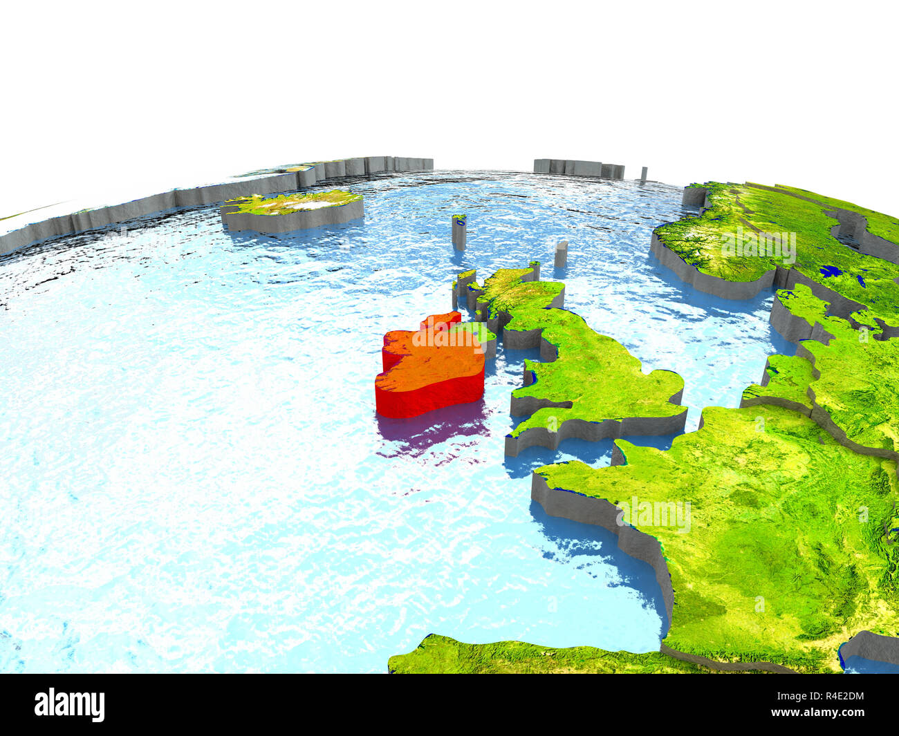 Map satellite geography ireland hi-res stock photography and images - Alamy