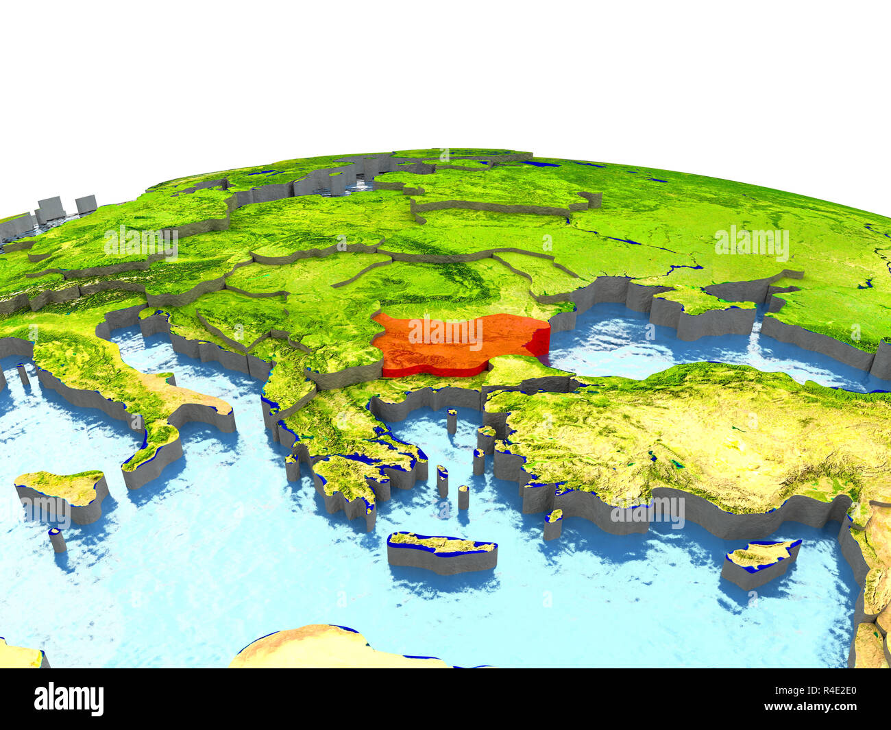 Bulgaria map satellite geography hi-res stock photography and images ...