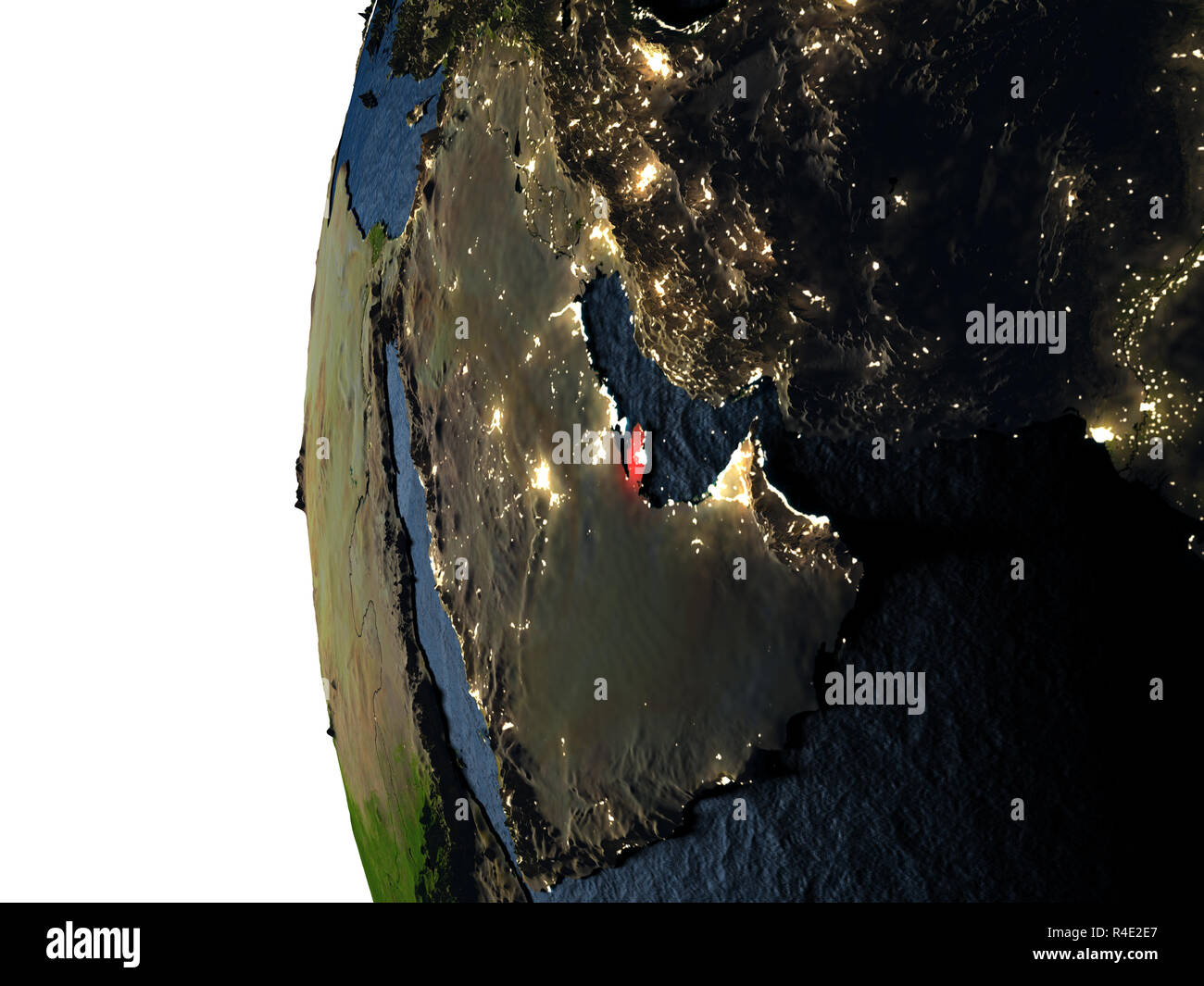 Physical map of qatar hi-res stock photography and images - Alamy