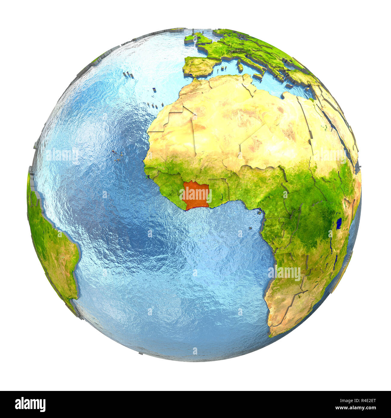 3d render ivory coast Cut Out Stock Images & Pictures - Alamy