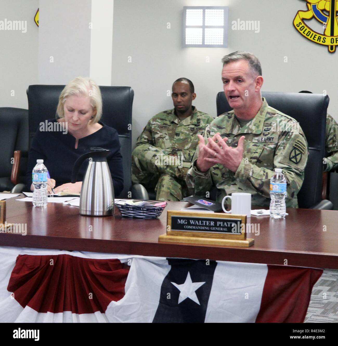 Commanding general Maj. Gen. Walter E. Piatt emphasizes the importance ...